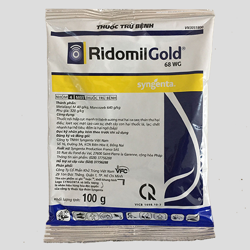 Thuốc trừ nấm Ridomil Gold 68WG – Gói 100gr - Nông Nghiệp Đô Thị